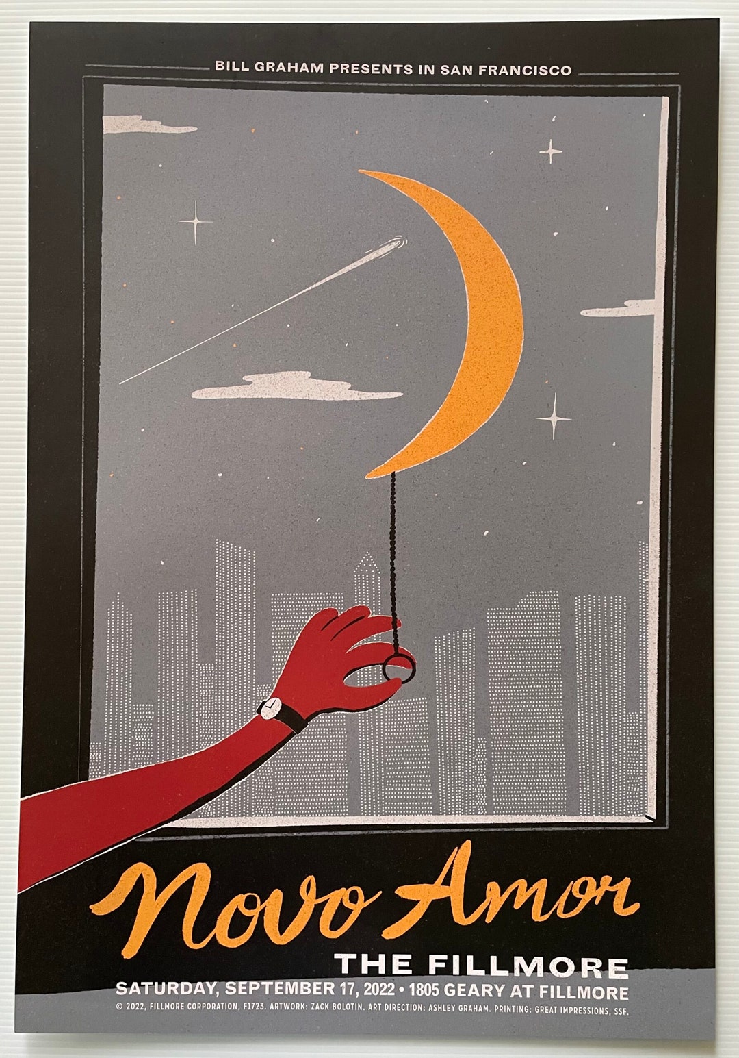 Novo Amor Concert Poster Fillmore F-1723 Vintage Fillmore Poster Print ...