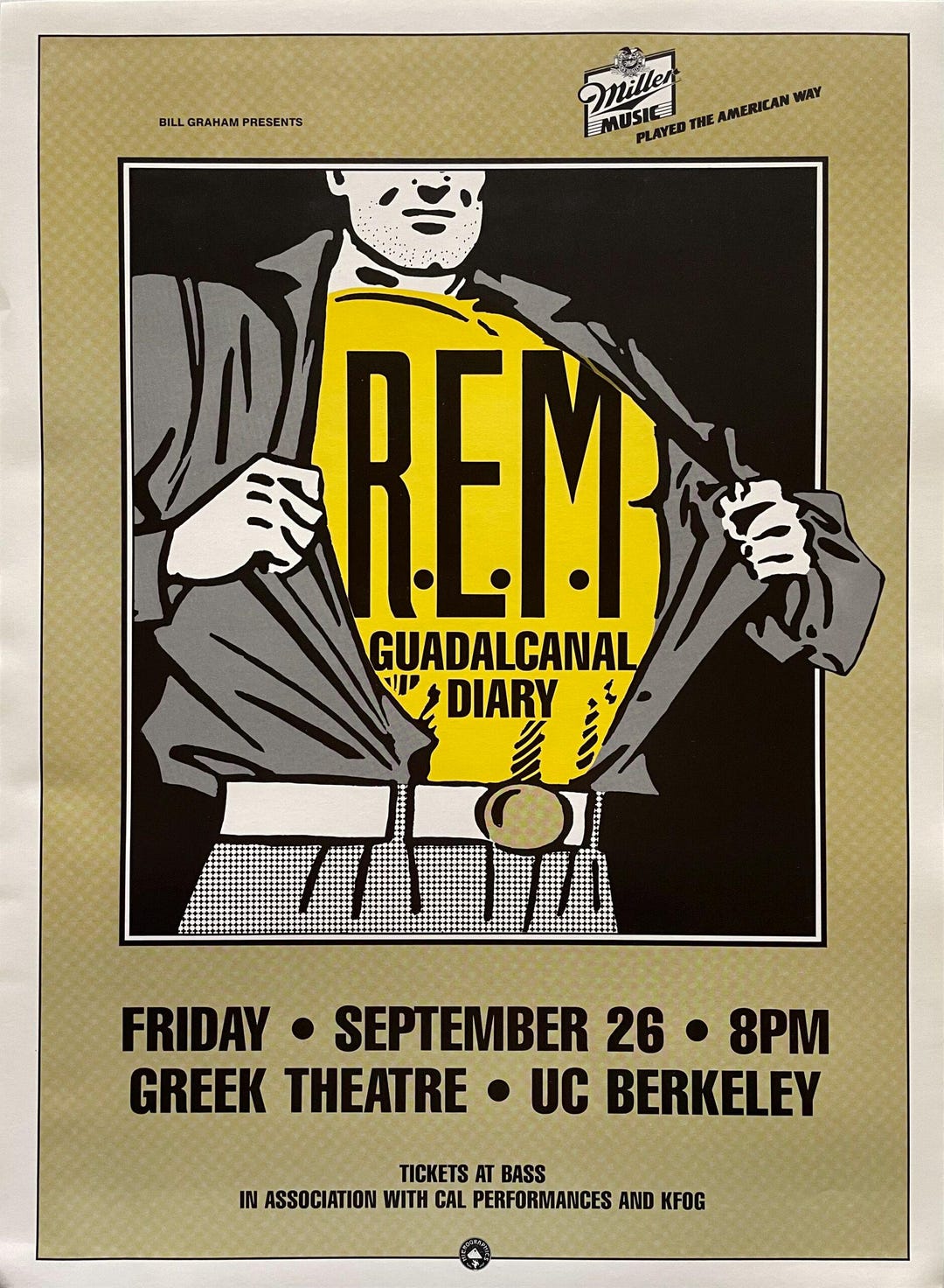 R.E.M. Concert Poster 1986 BGP-4 - Etsy