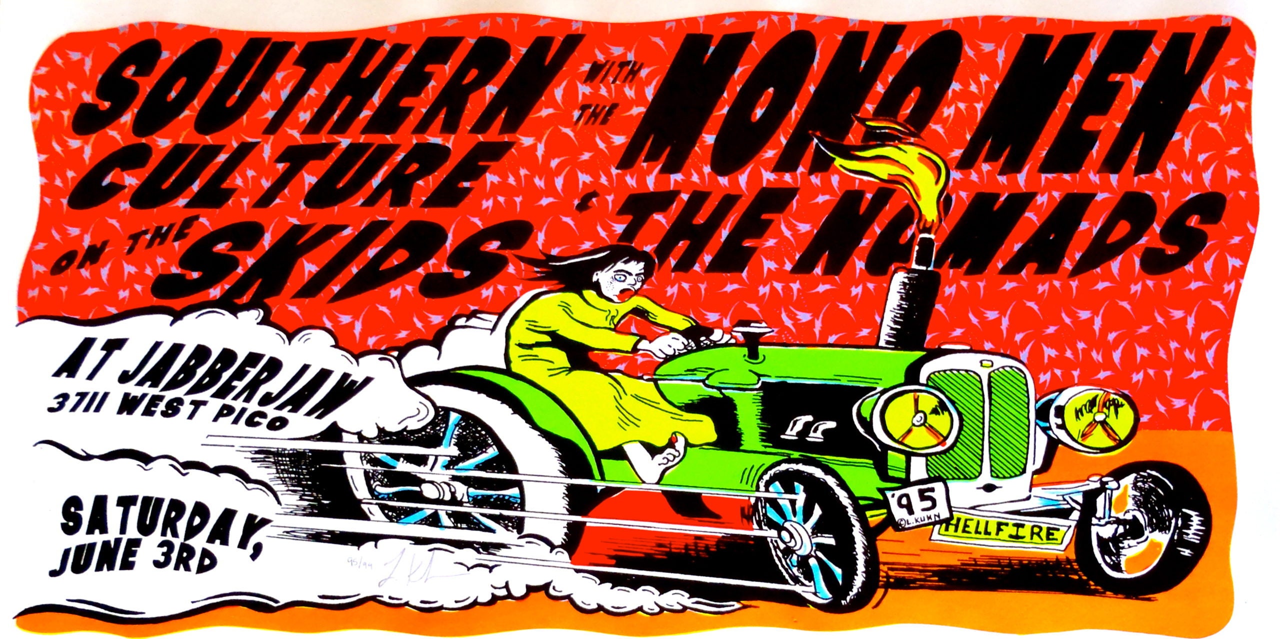 Southern Culture on the Skids Poster W/ Mono Men 1995 Concert Vintage ...