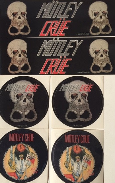Motley Crue Sticker Set of SIX Early 1980's - Etsy
