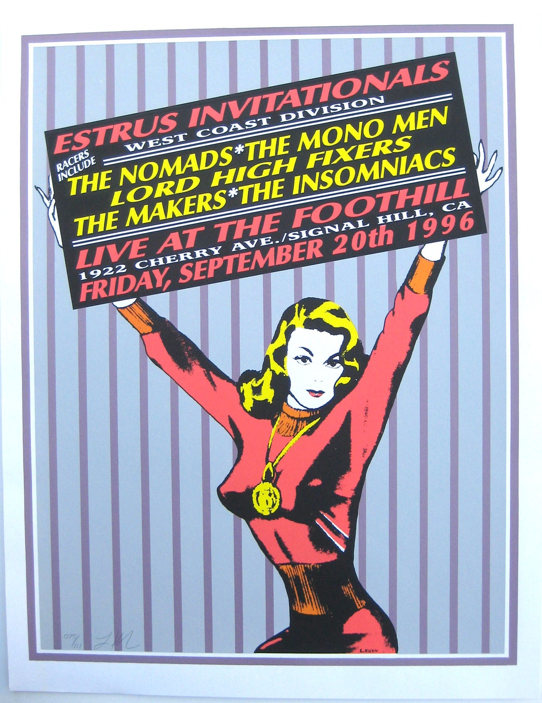 The Nomads Poster W/ the Mono Men & Lord High Fixers 1996 Concert ...