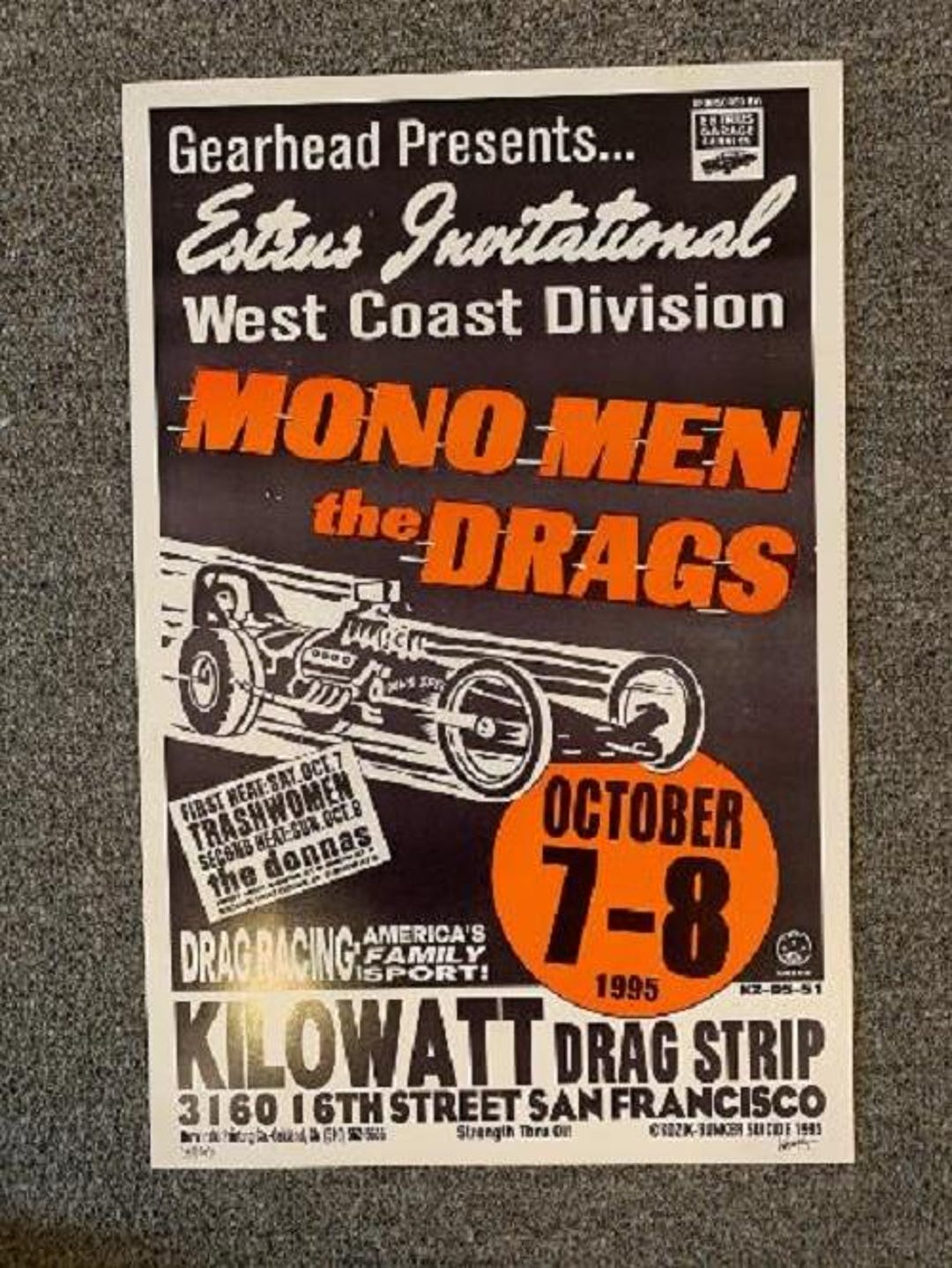 Mono Men Concert Poster 1995 the Donnas Frank Kozik San Francisco - Etsy