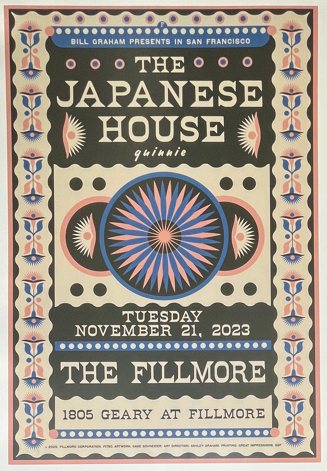 The Japanese House Concert Poster 2023 F-1790 Fillmore - Etsy