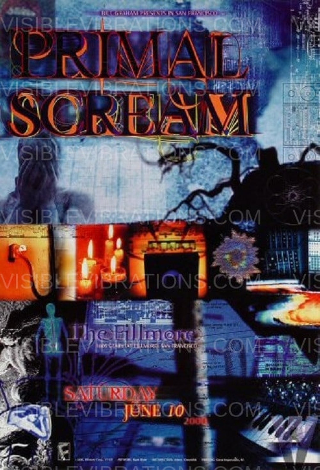 Primal Scream Concert Poster 2000 Vintage Fillmore Poster Print ...