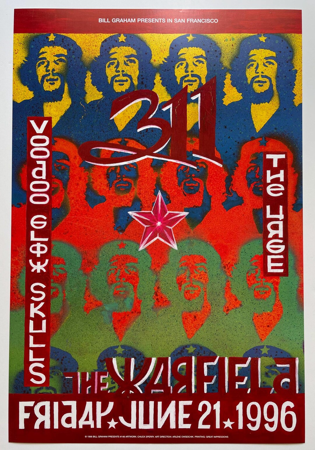 311 Concert Poster 1996 BGP-148 Warfield - Etsy