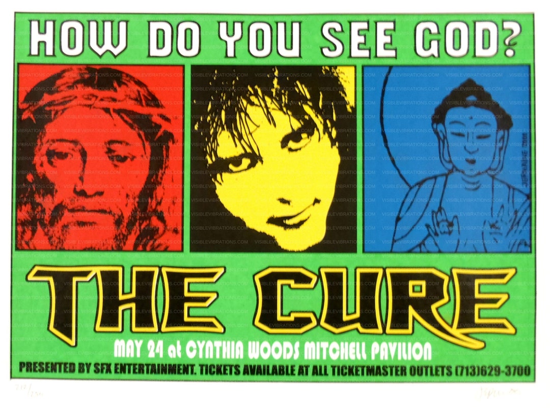 The Cure Concert Poster 2000 Texas - Etsy