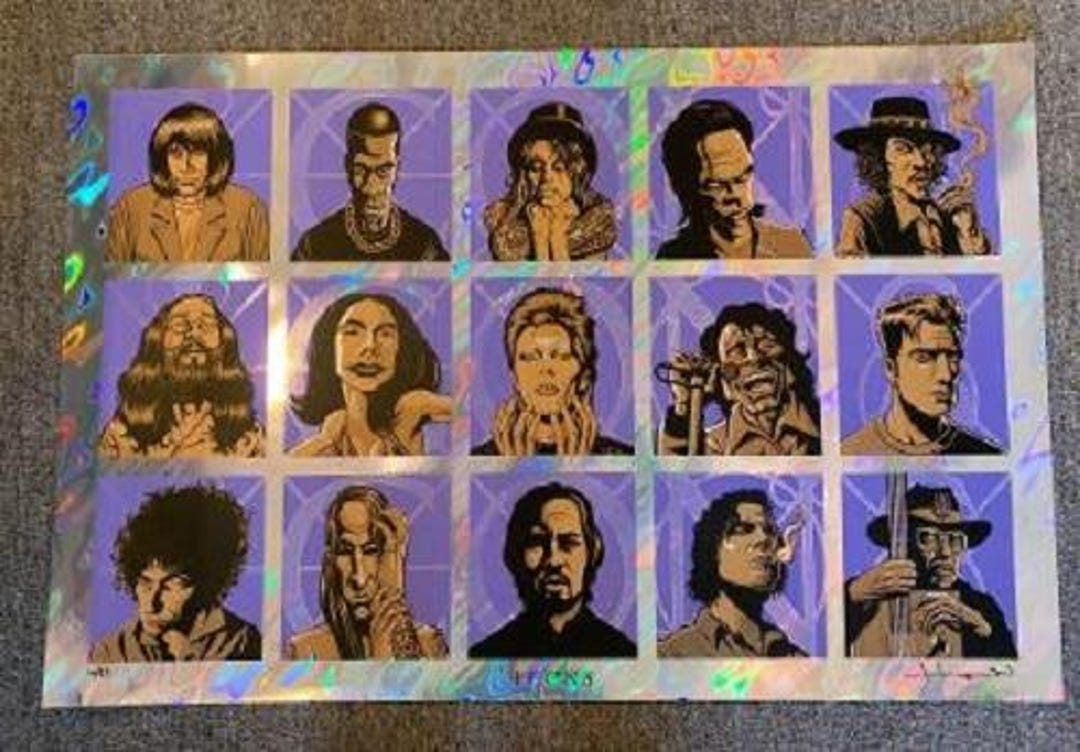 Justin Hampton Icons Art Print Hendrix Lennon 2019 Variant - Etsy