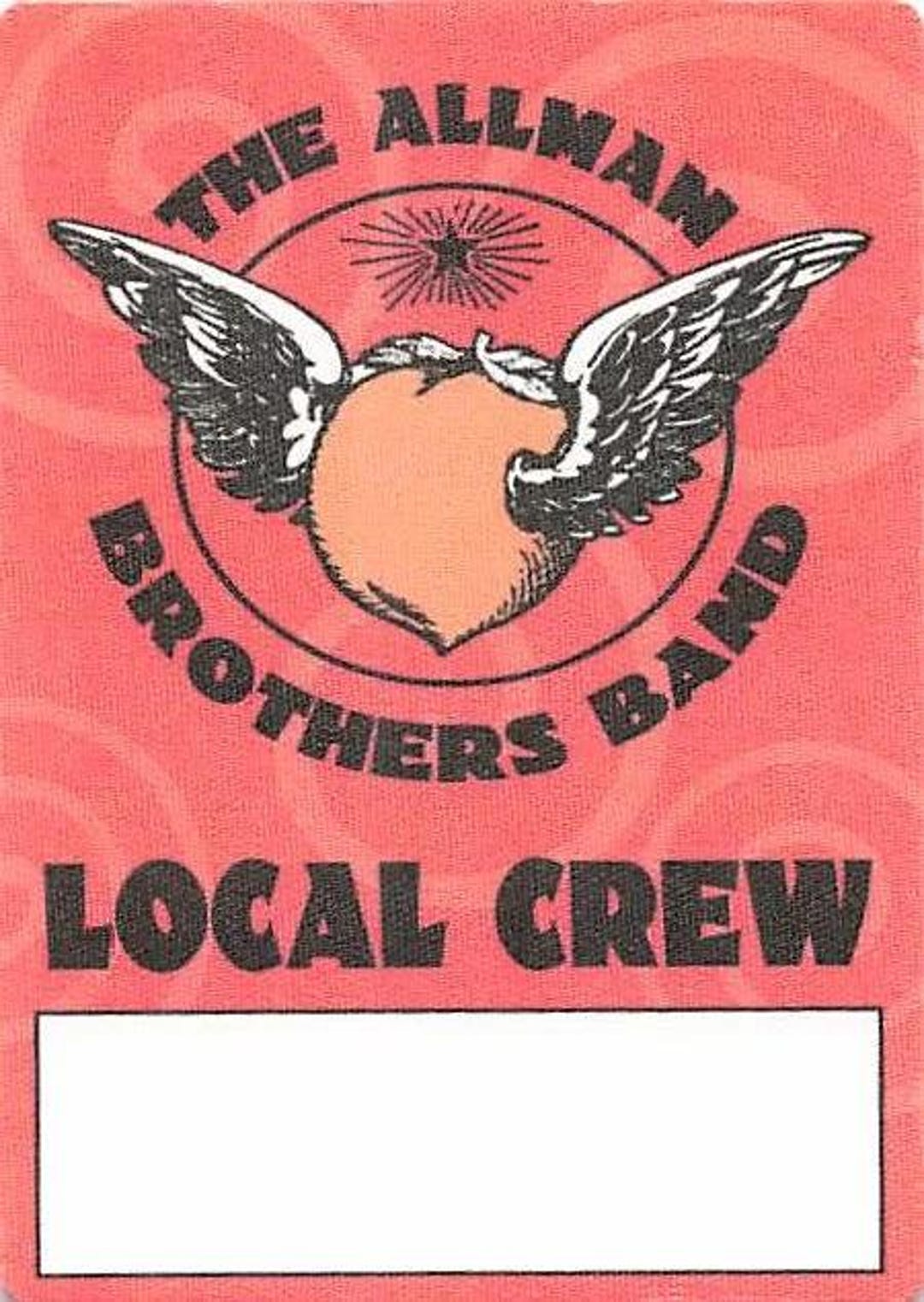 Allman Brothers Band Backstage Pass 2005 Peach Local Crew Pass Red ...