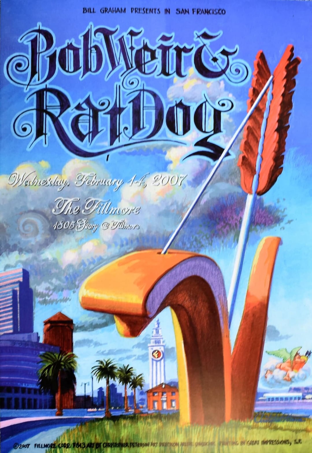 Bob Weir Ratdog Concert Poster 2007 Vintage Fillmore Poster Print ...