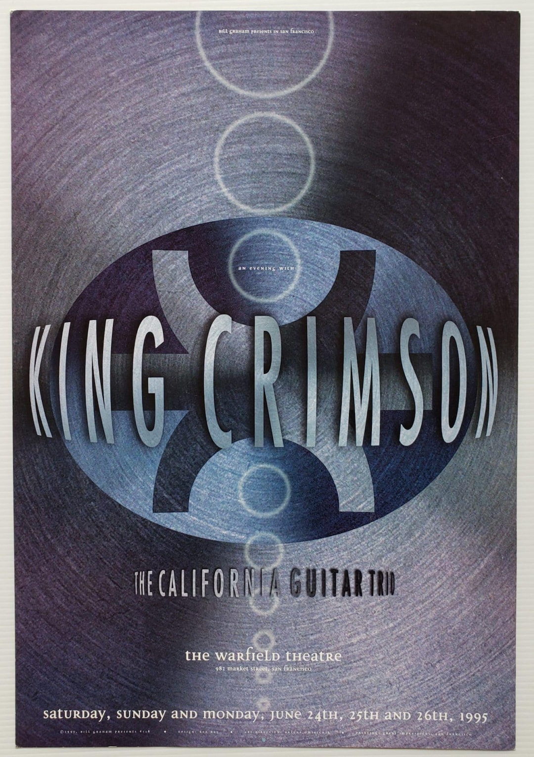 King Crimson Concert Poster 1995 BGP-118 Warfield - Etsy