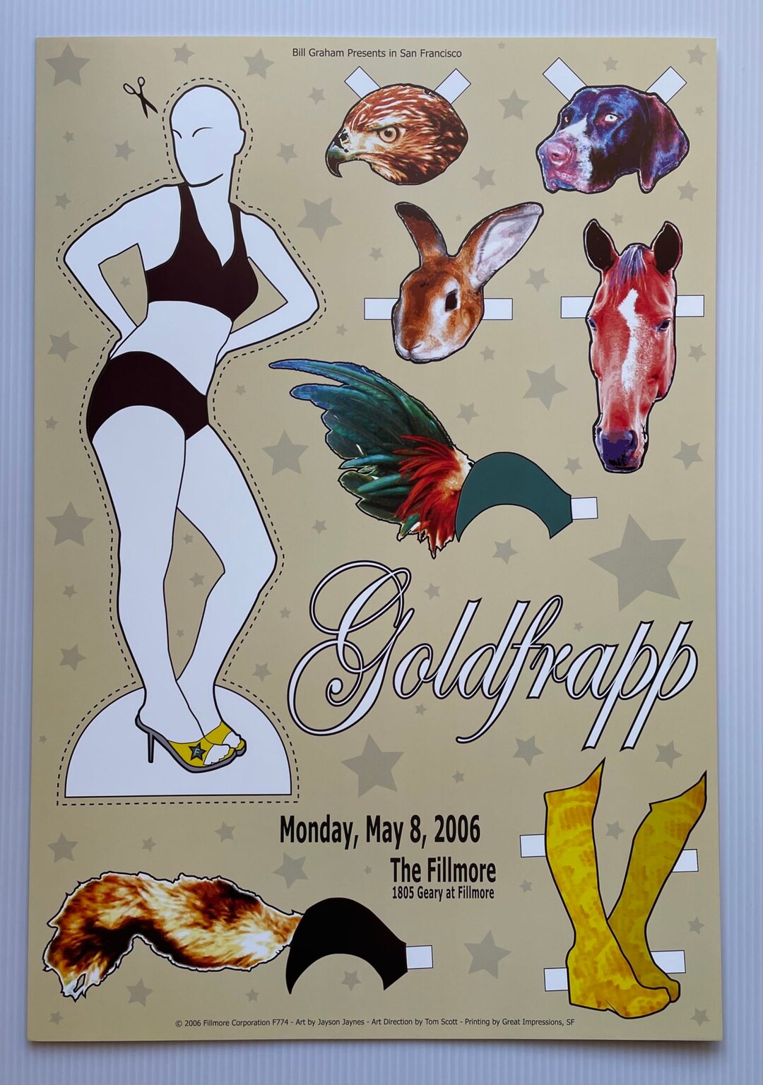 Goldfrapp Concert Poster 2006 F-774 Fillmore - Etsy