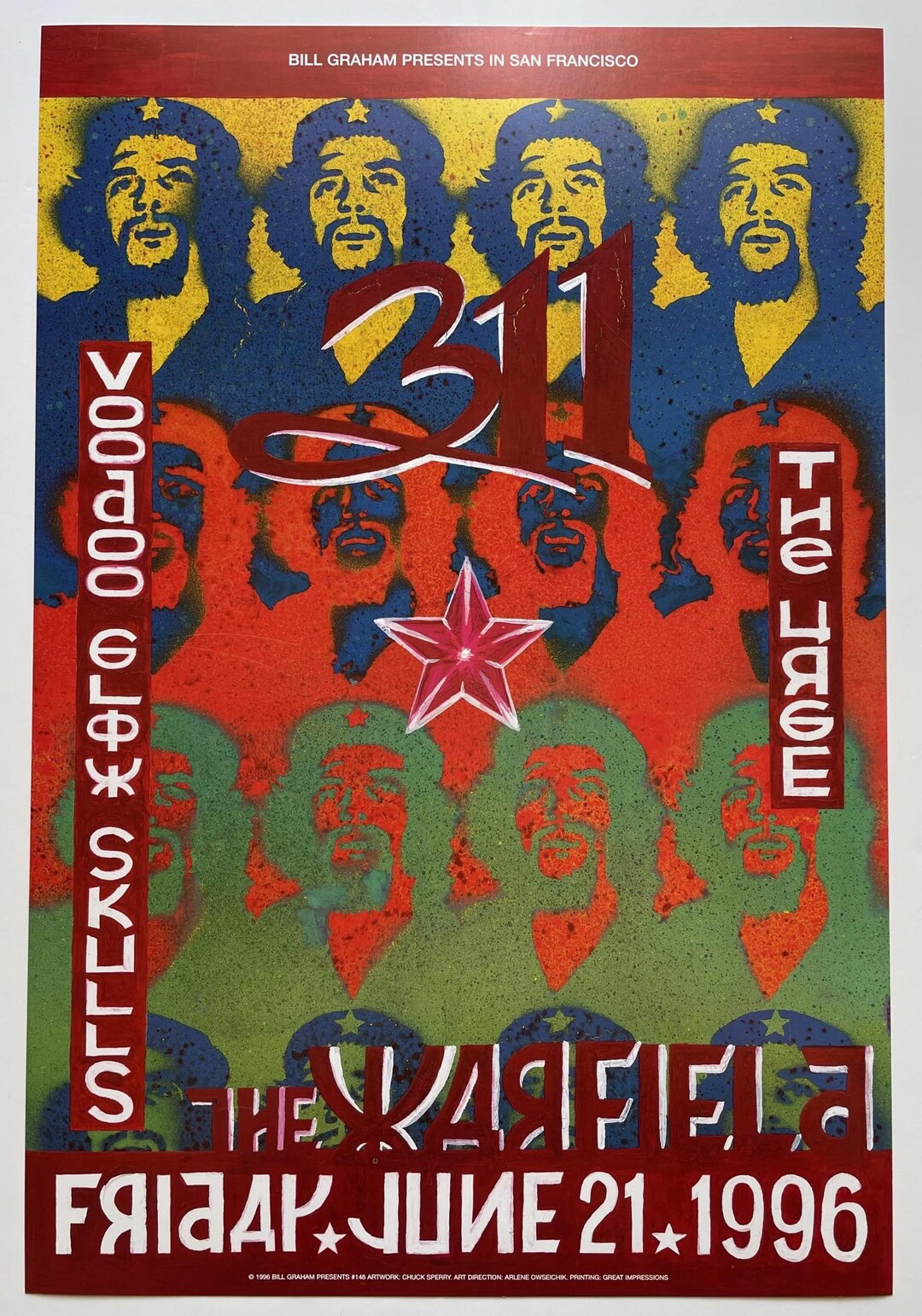 311 Concert Poster 1996 BGP-148 Warfield - Etsy