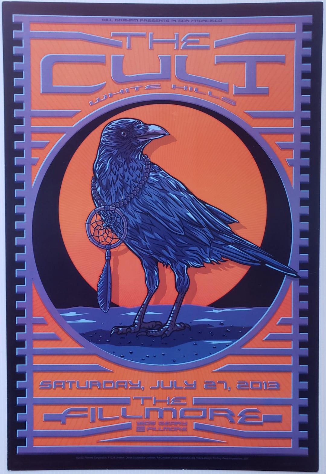 The Cult Concert Poster 2013 F-1226 Fillmore - Etsy