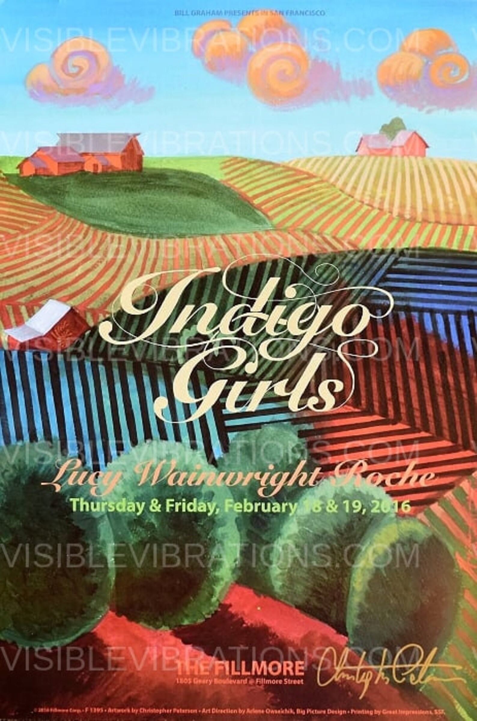 Indigo Girls Concert Poster 2016 Chris Peterson Signed F-1395 - Etsy