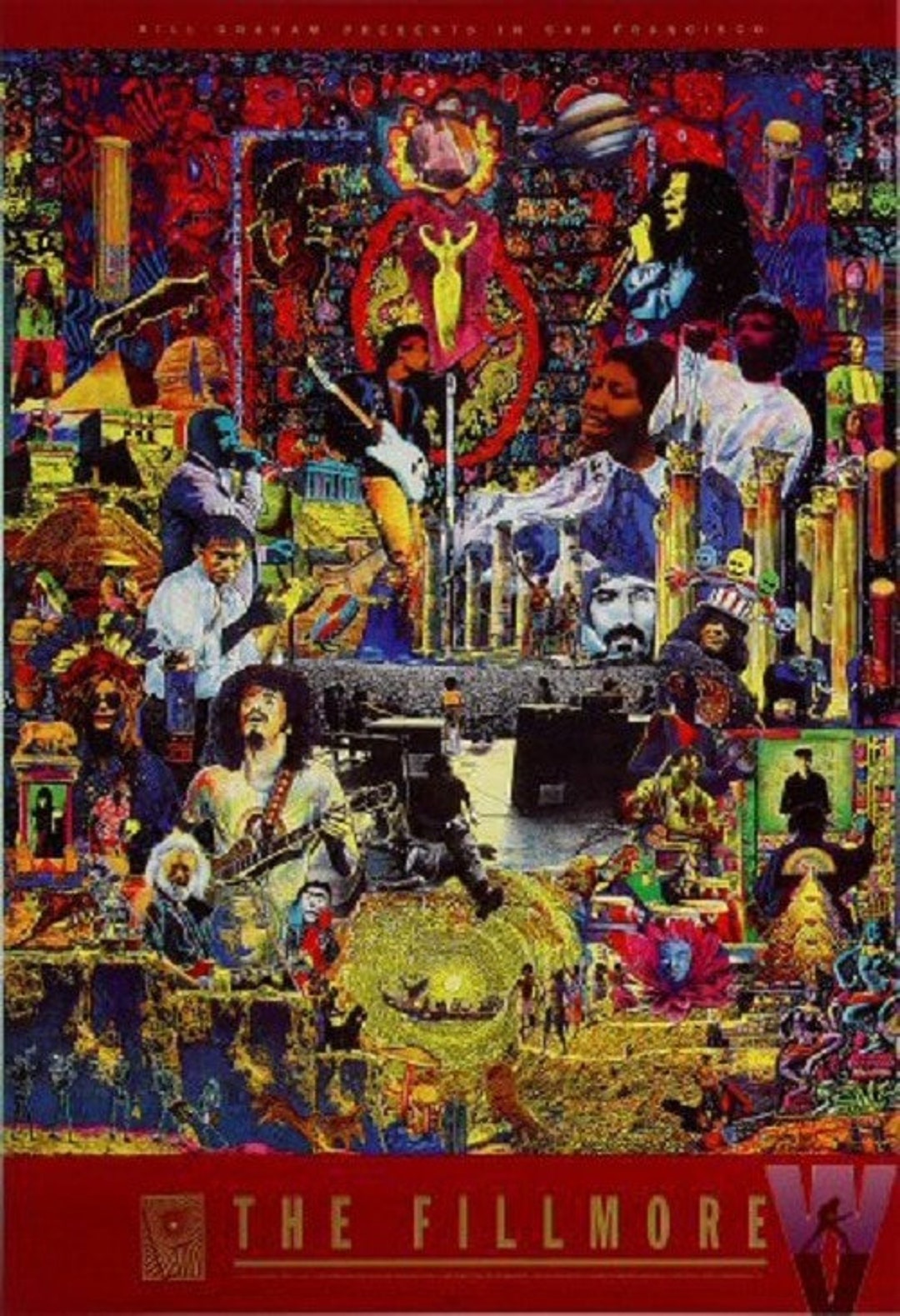 Fillmore Commemorative Poster 1994 Vintage Fillmore Poster Print ...
