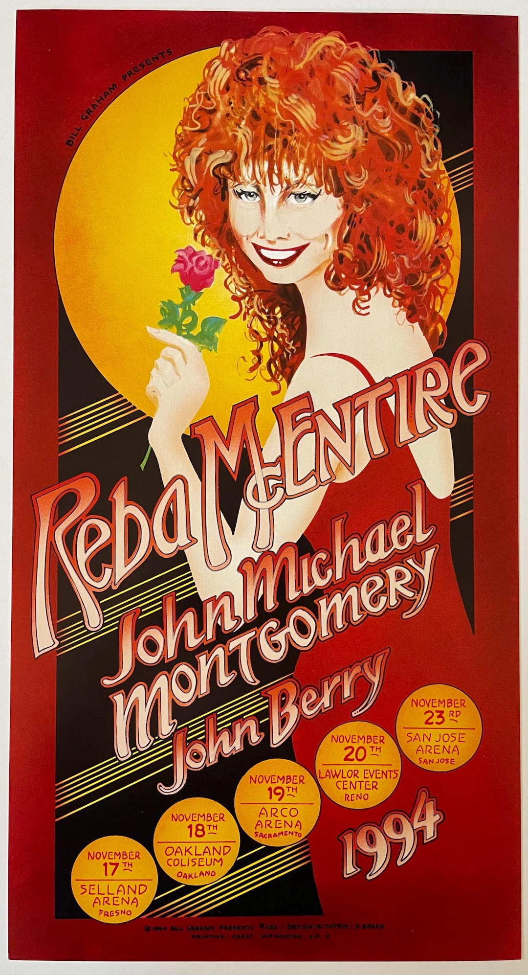 Reba Mcentire Concert Poster 1994 BGP-102 - Etsy