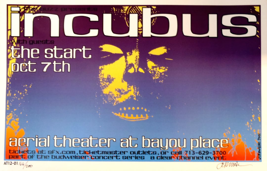 Incubus Concert Poster 2001 Purple - Etsy