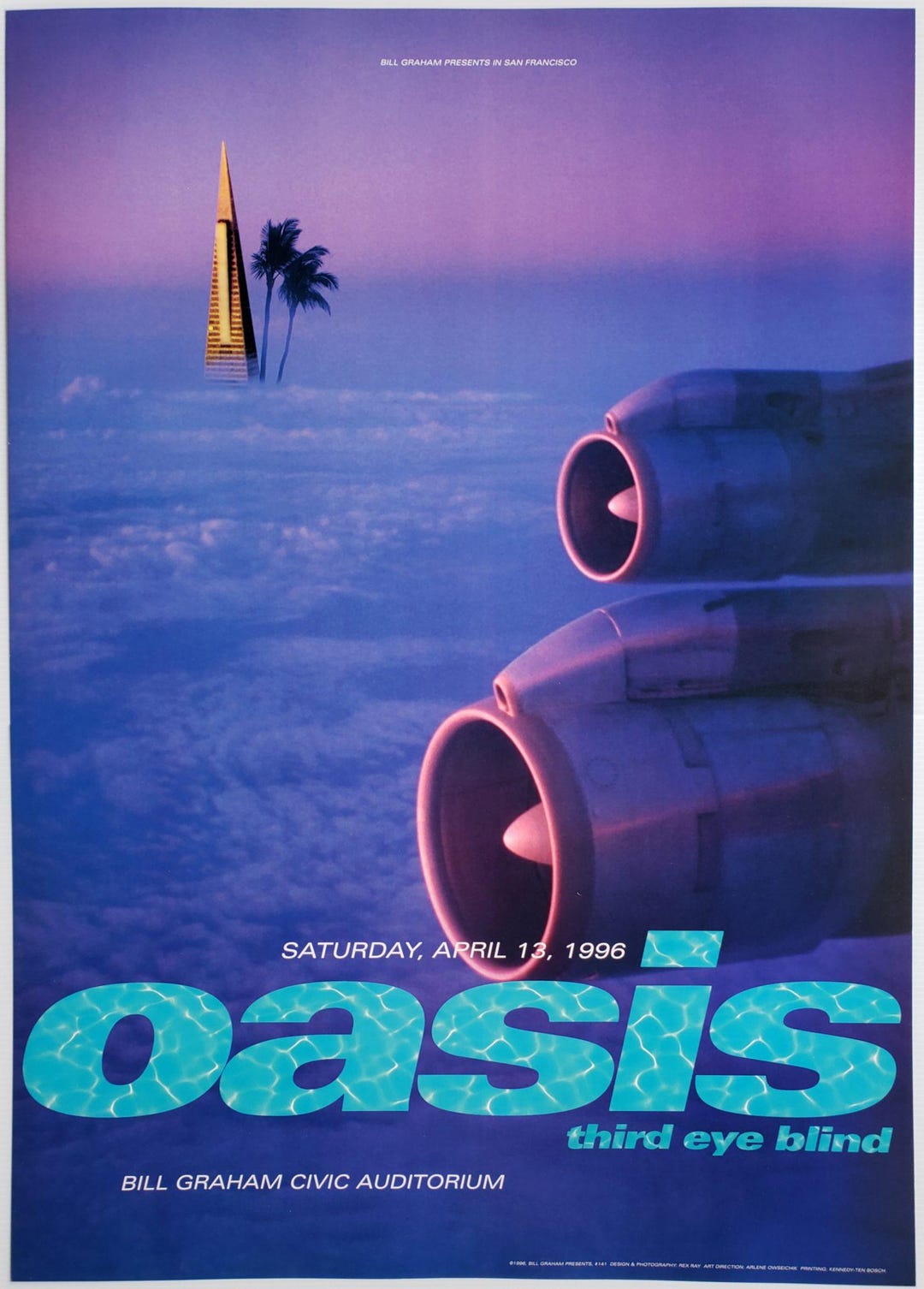 Oasis Concert Poster San Francisco 1996 BGP-141 - Etsy