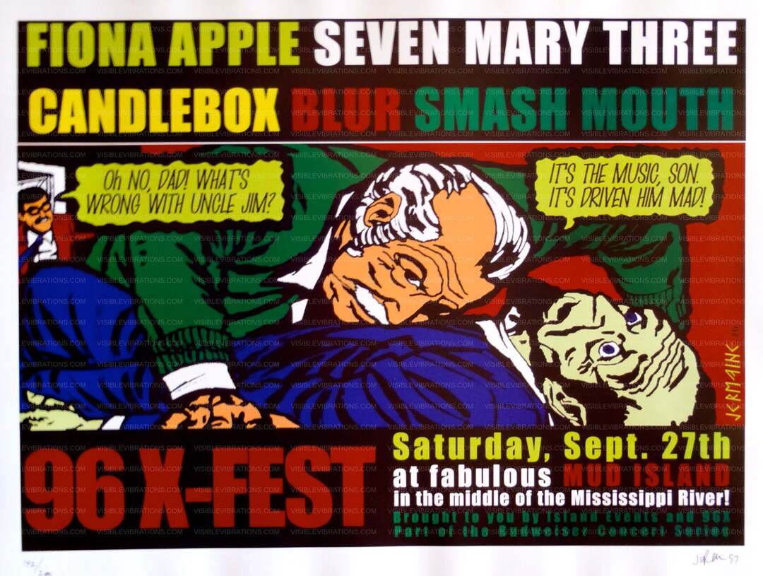 Fiona Apple Concert Poster Memphis 1996 Jermaine Rogers - Etsy