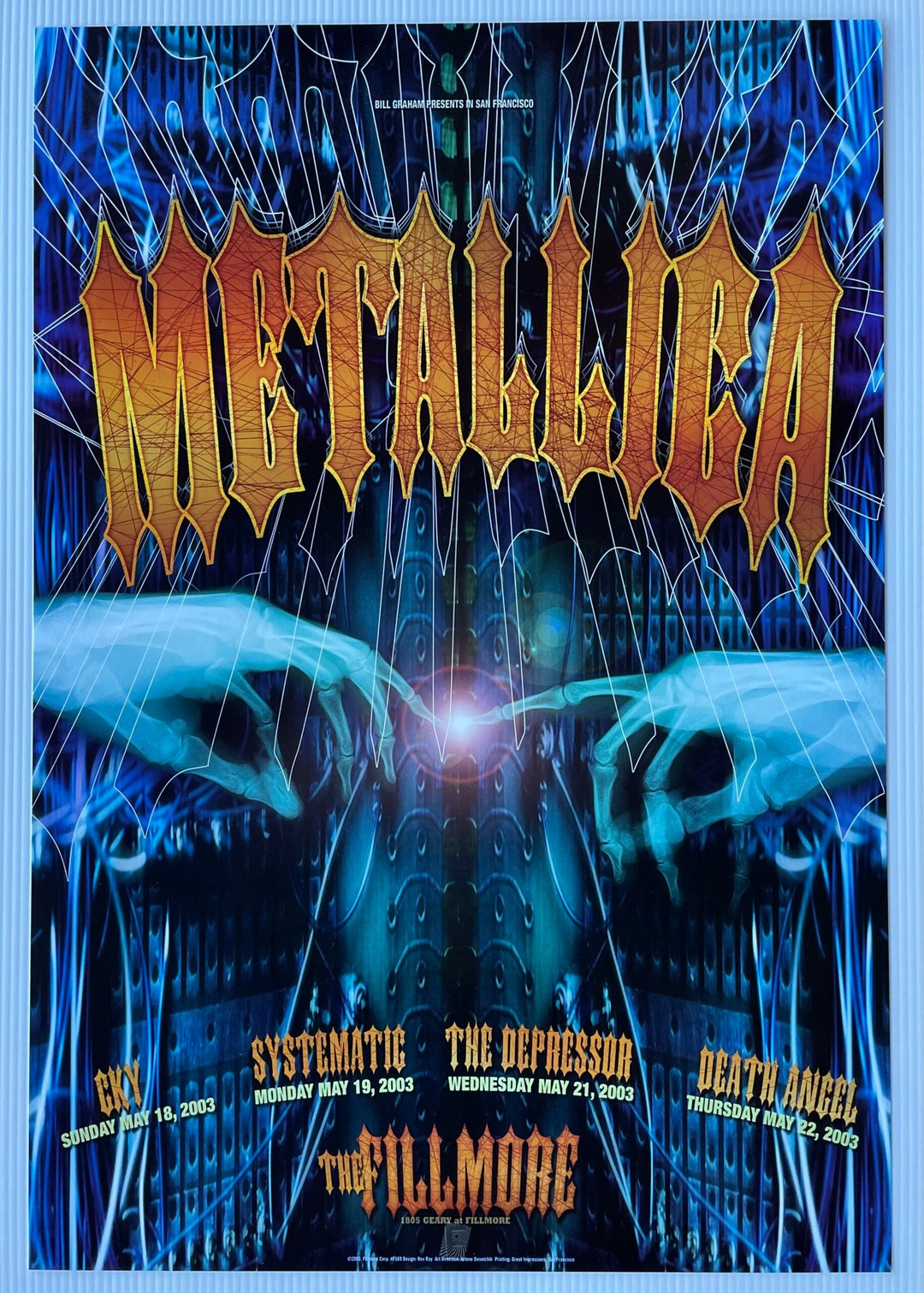 Metallica Concert Poster 2003 F-569 Vintage Fillmore Poster Print ...