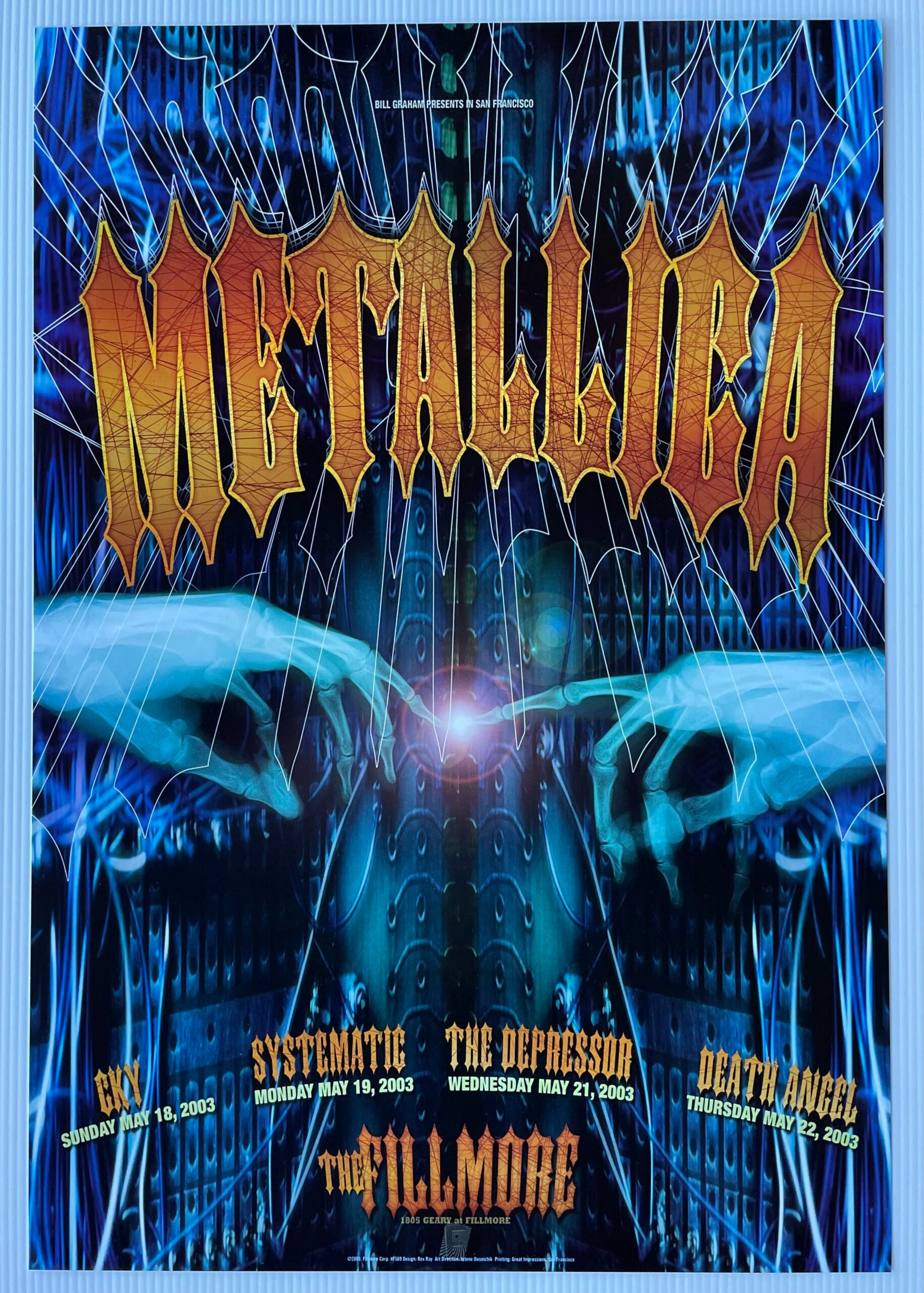 Metallica Concert Poster 2003 F-569 Vintage Fillmore Poster Print ...