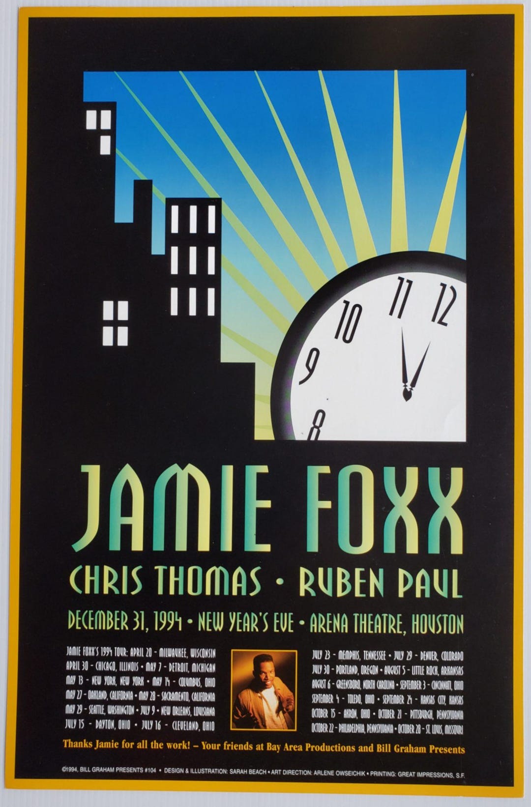 Jamie Foxx Concert Poster 1994 BGP-104 Houston - Etsy