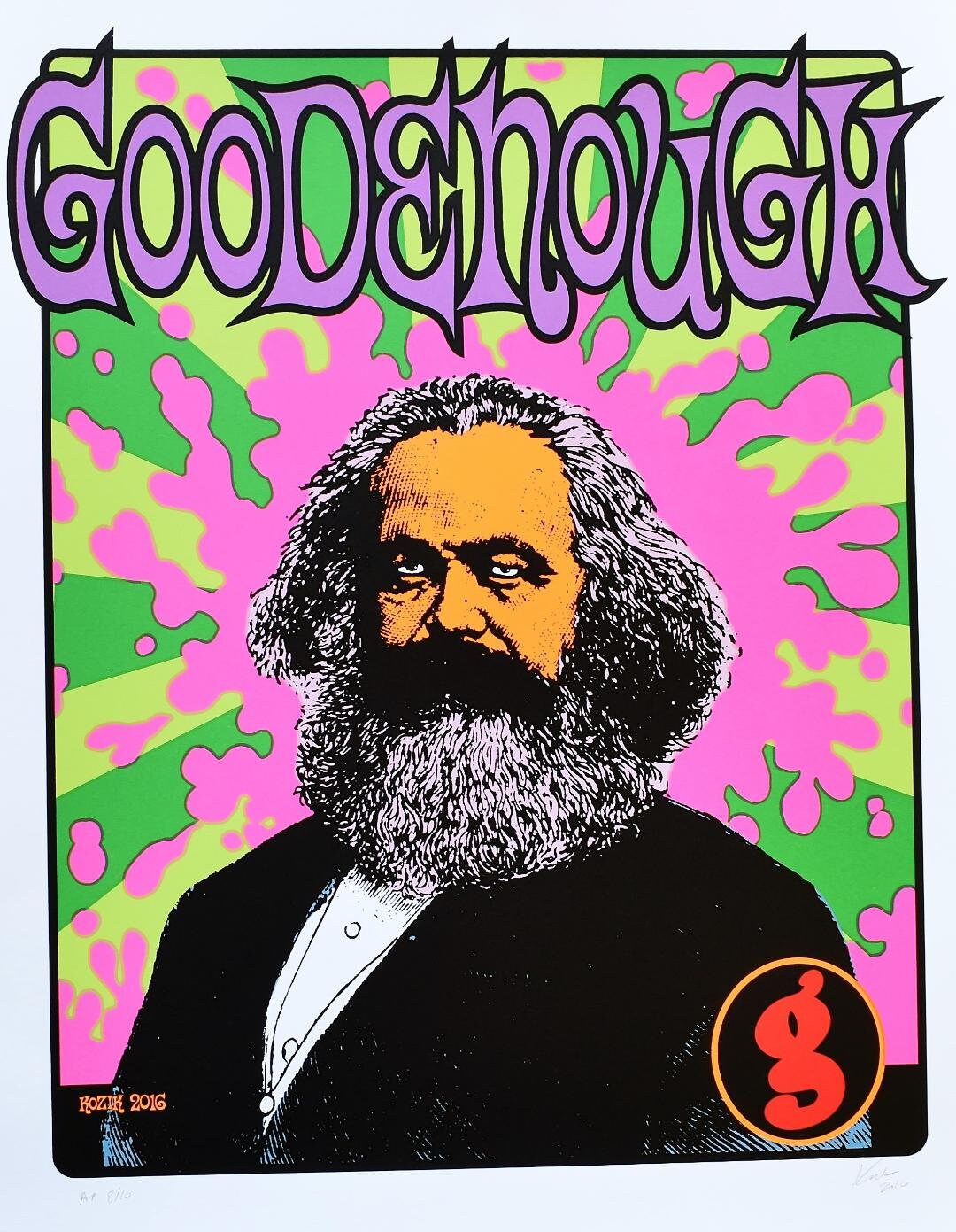 Karl Marx on Acid Goodenough Poster Frank Kozik A/P Purple - Etsy