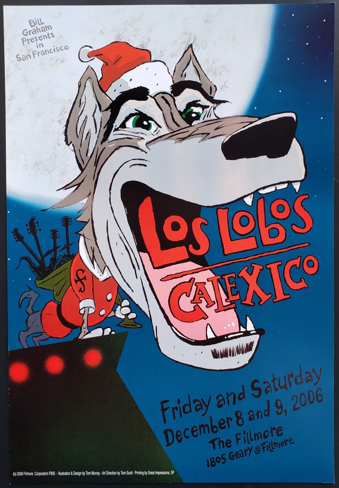 Los Lobos Concert Poster 2006 F-835 Vintage Fillmore Poster Print ...