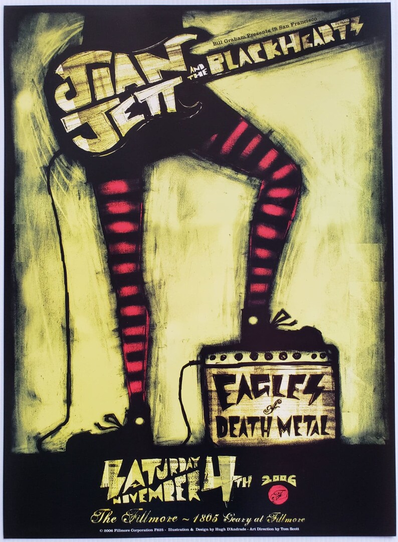 Joan Jett Concert Poster 2006 F-825 Fillmore - Etsy