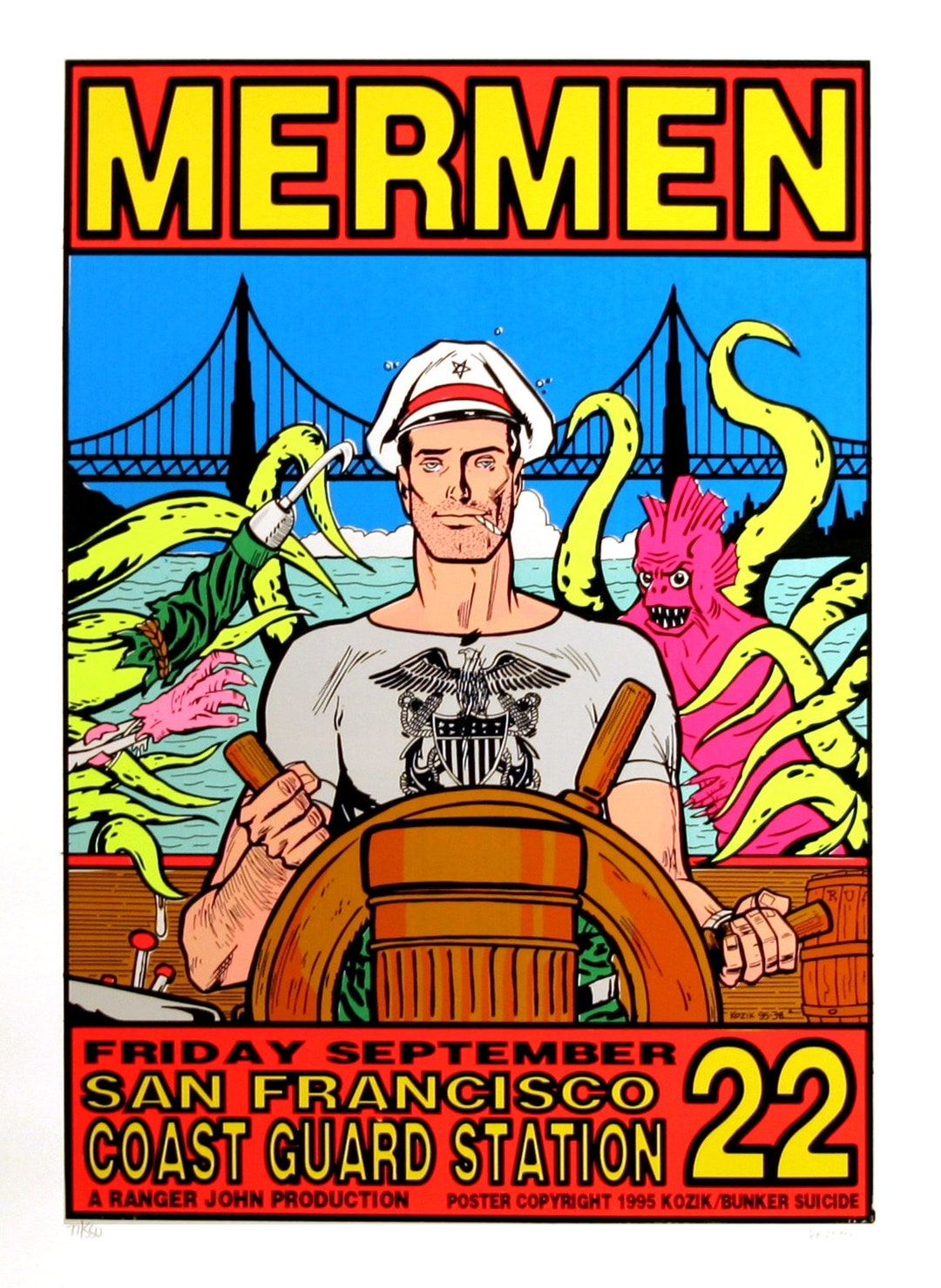 Mermen Concert Poster 1995 Frank Kozik SF Signed and Numbered Vintage ...