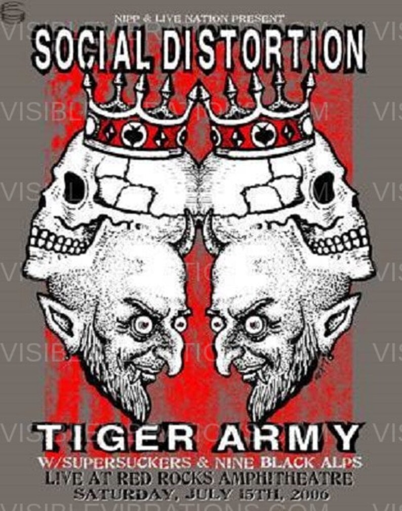 Social Distortion Concert Poster 2006 Vintage Poster Print Aesthetic ...