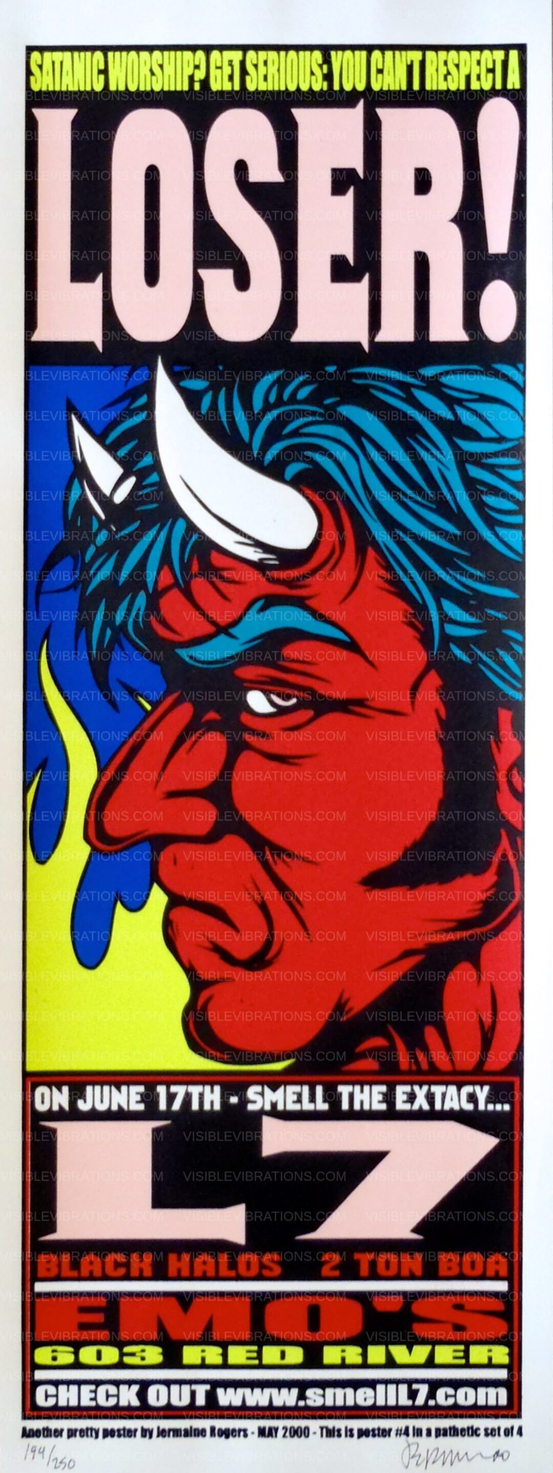 L7 Concert Poster 2000 Jermaine Rogers - Etsy