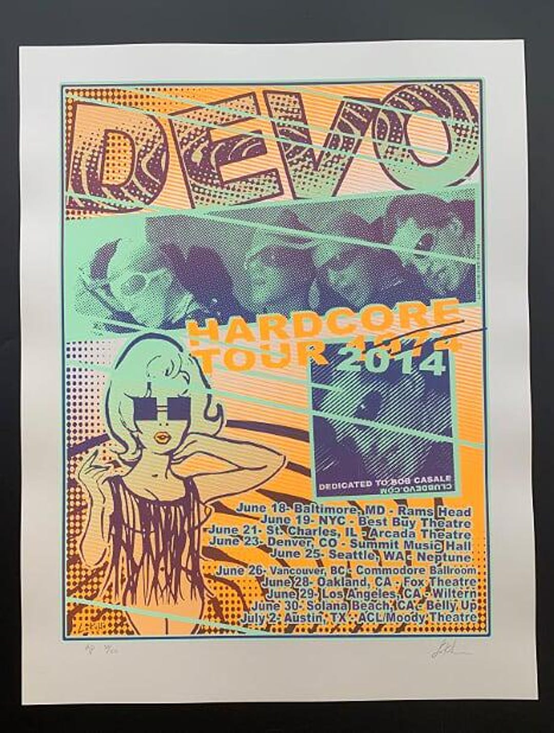 Devo Concert Poster Hardcore Tour 2014 Artist Proof - Etsy