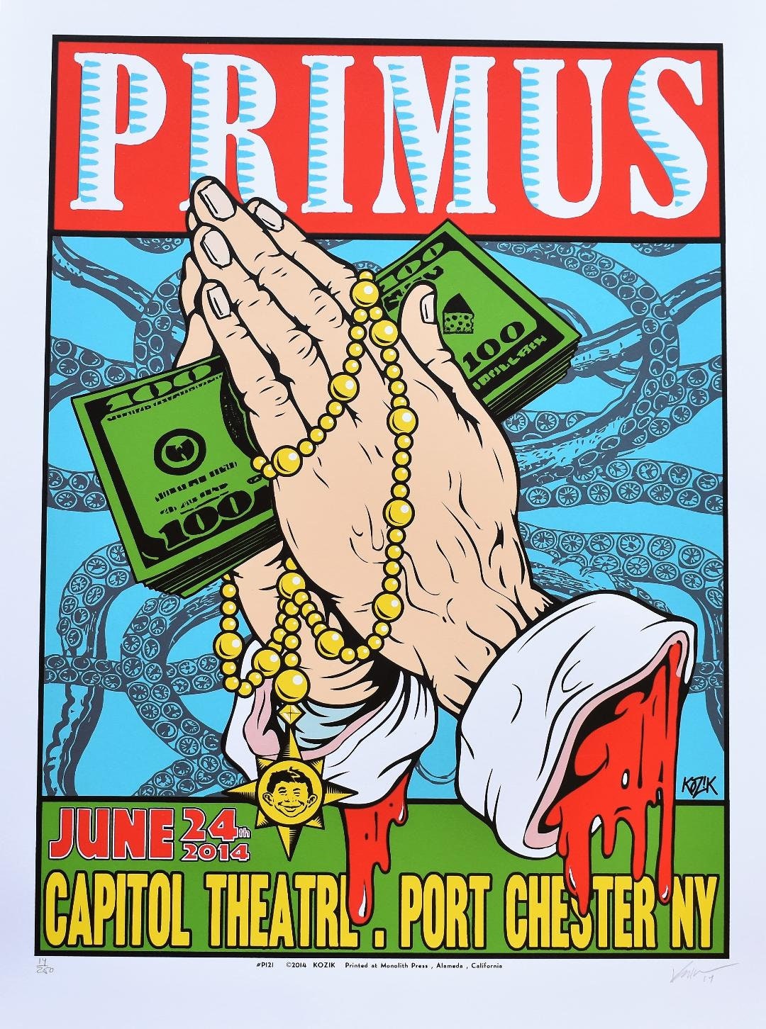 Primus Concert Poster 2014 Frank Kozik Vintage Poster Print Aesthetic ...
