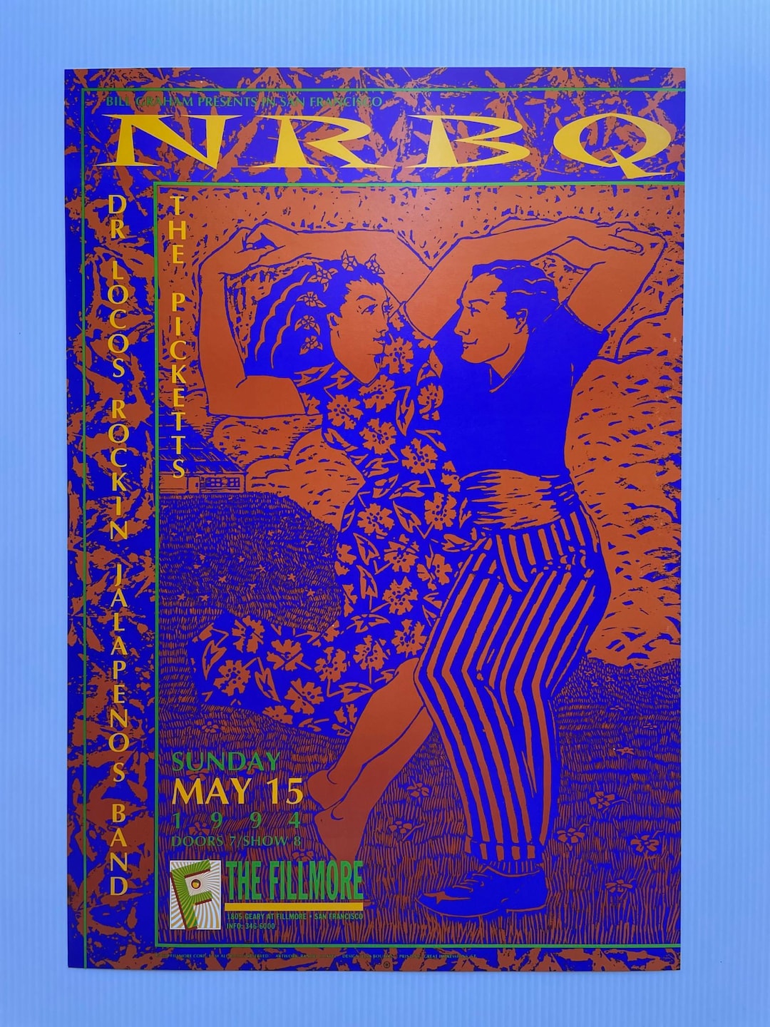 NRBQ Concert Poster 1994 F-138 Vintage Fillmore Poster Print Aesthetic ...