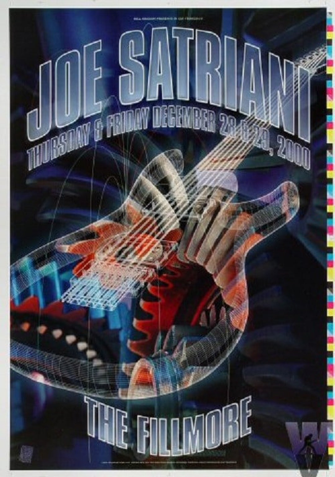 Joe Satriani Concert Poster 2000 F-433 Fillmore - Etsy