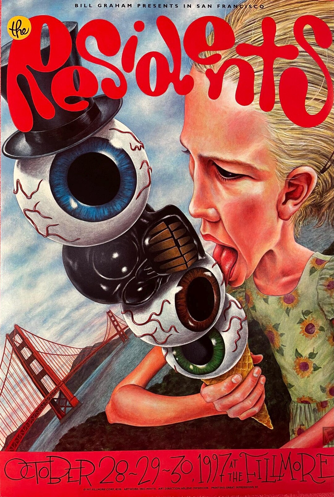 The Residents Concert Poster 1997 F-298 Fillmore - Etsy