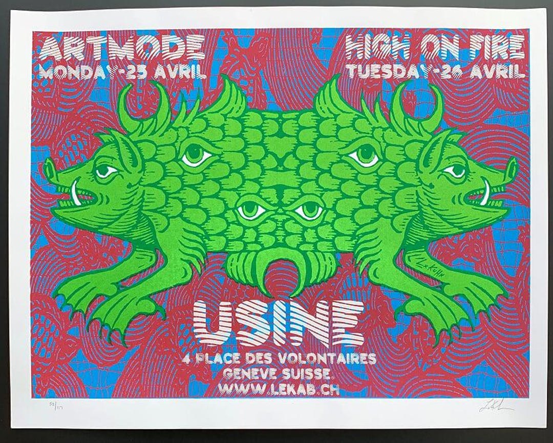 High on Fire Concert Poster - Etsy