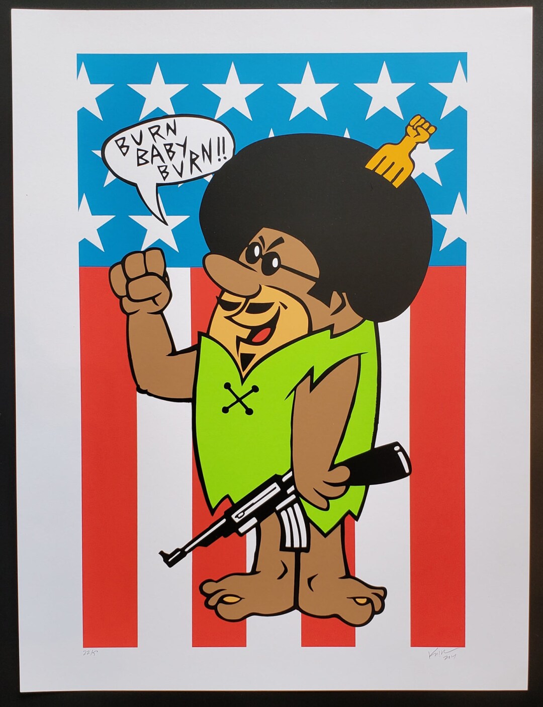 Barney X Art Print Frank Kozik Signed Flintstones-vintage Wall Art ...
