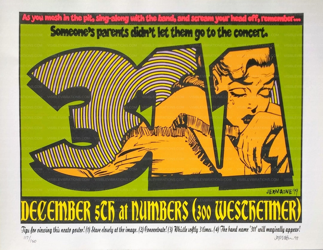 311 Concert Poster 2000 Jermaine Rogers - Etsy