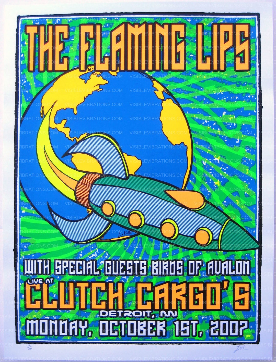 The Flaming Lips Concert Poster 2007 Detroit - Etsy