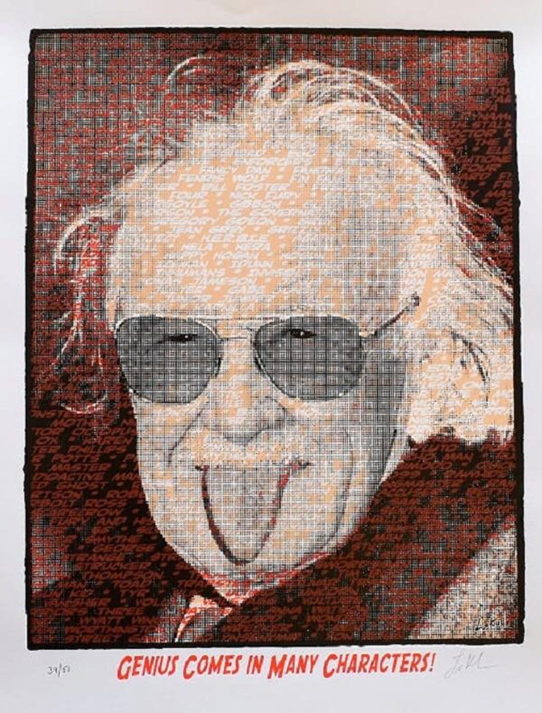 Genius Comes in Many Characters Art Print Screenprint - Etsy