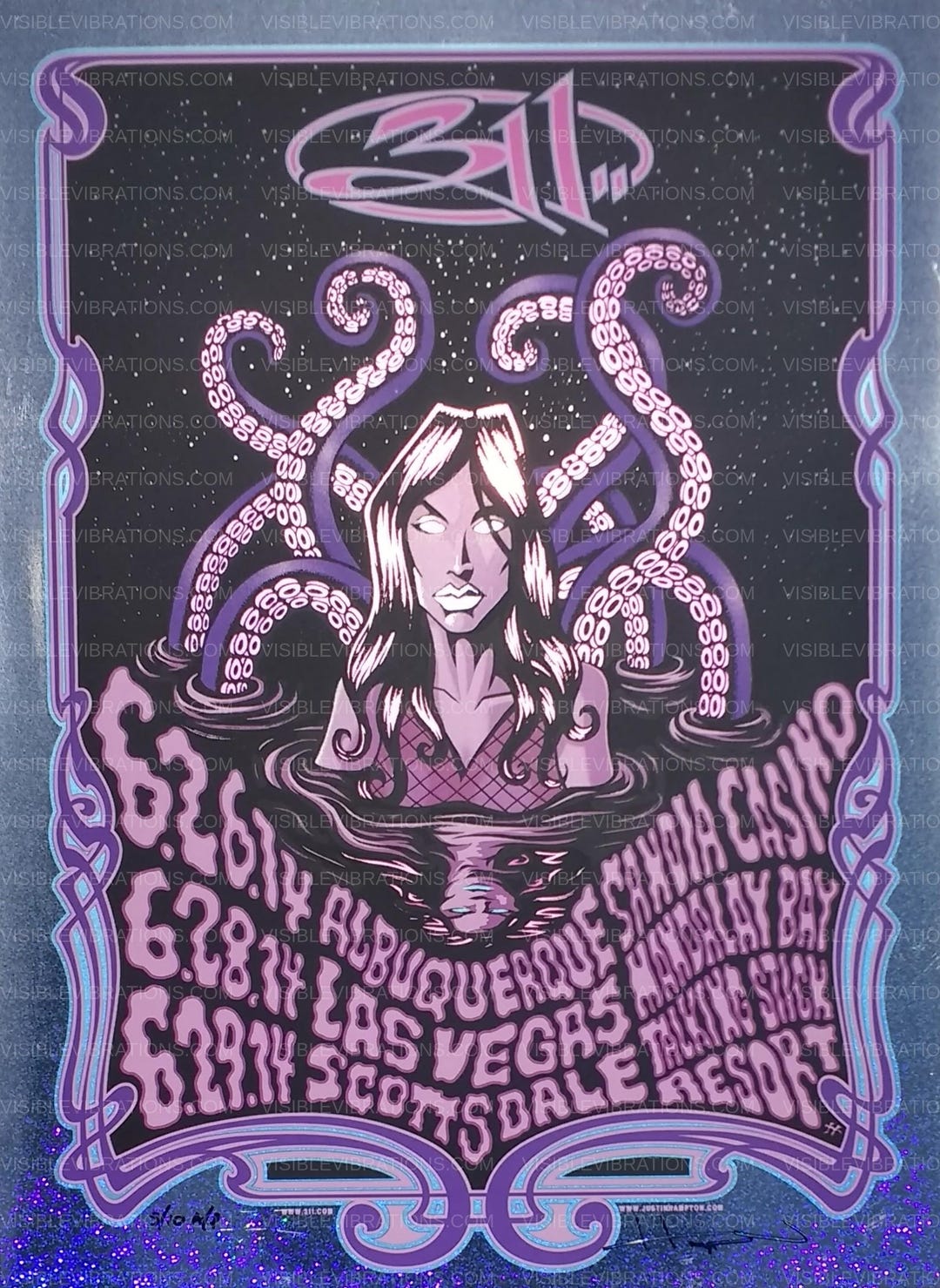 311 Concert Poster Tour 2014 Artist Proof Holographic Foil Variant - Etsy