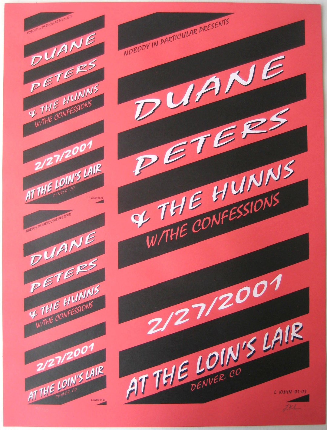 Duane Peters & the Hunns Concert Poster Lindsey Kuhn Vintage Poster ...