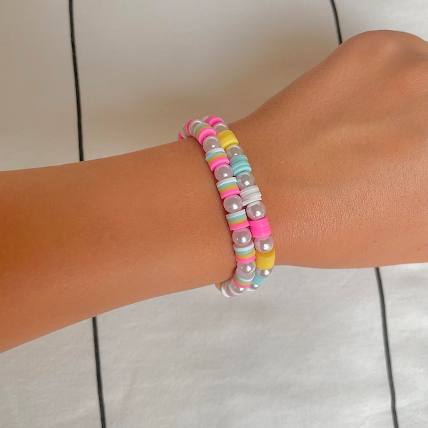 Clay Bead Bracelets Preppy Ideas - Etsy