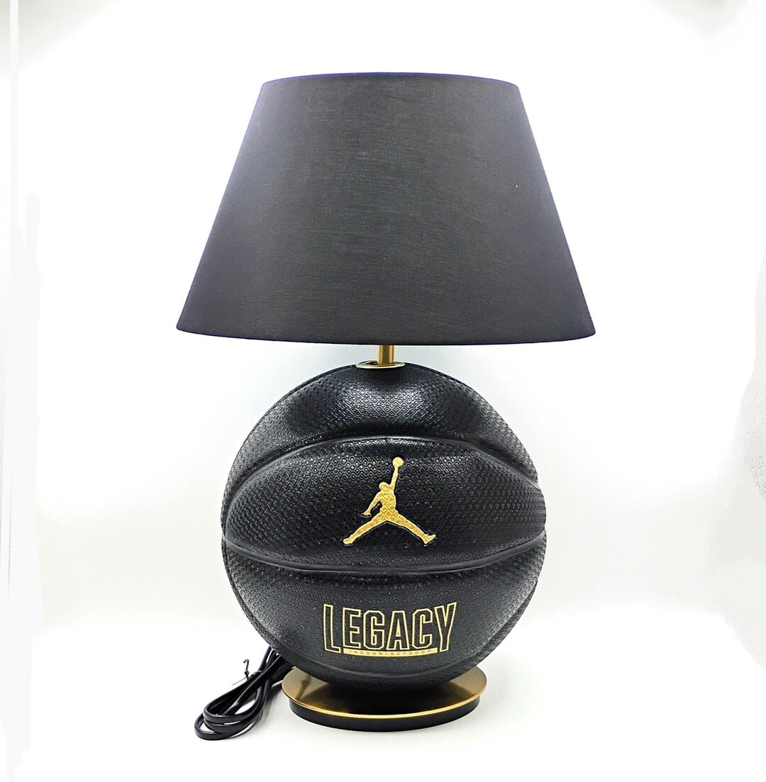 Jordan Legacy Black and Gold Basketball Table Lamp. - Etsy