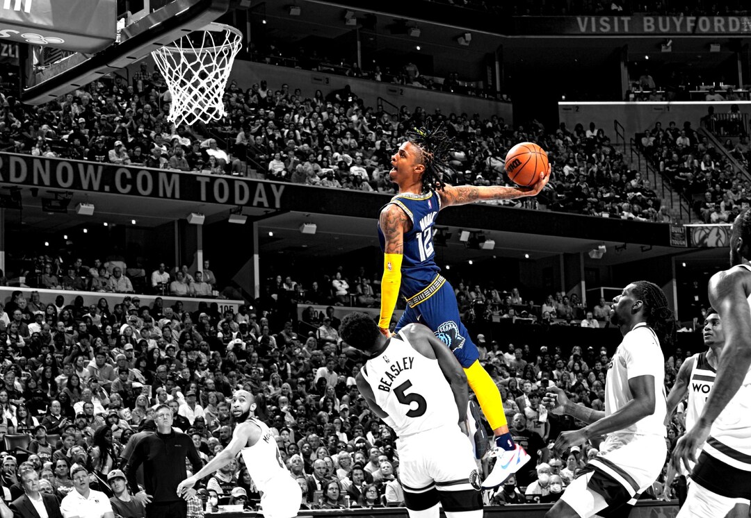 Ja Morant, Printable Poster, Memphis Grizzlies, Sports Art, Digital ...