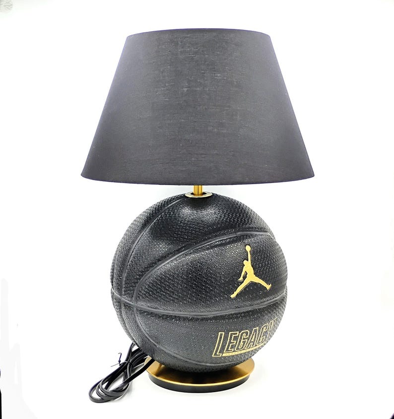 Jordan Legacy Black and Gold Basketball Table Lamp. - Etsy