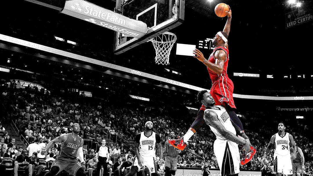 James Lebron, NBA, Printable Poster, Miami Heat, Sports Art, Digital ...