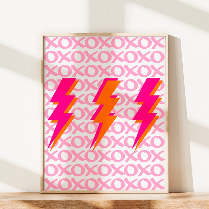 Preppy Lightning Bolt - Etsy